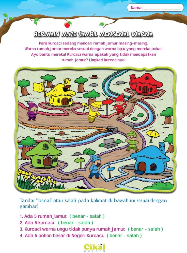 Bermain Maze sambil Mengenal Warna - Cikal Aksara