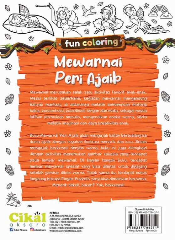 Fun Coloring Mewarnai Peri Ajaib - Cikal Aksara